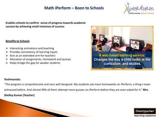 Classteacher math program | PDF | Educational Assessment | Education