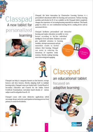 Classteacher's Classpad Educational Tablet Pc | PDF