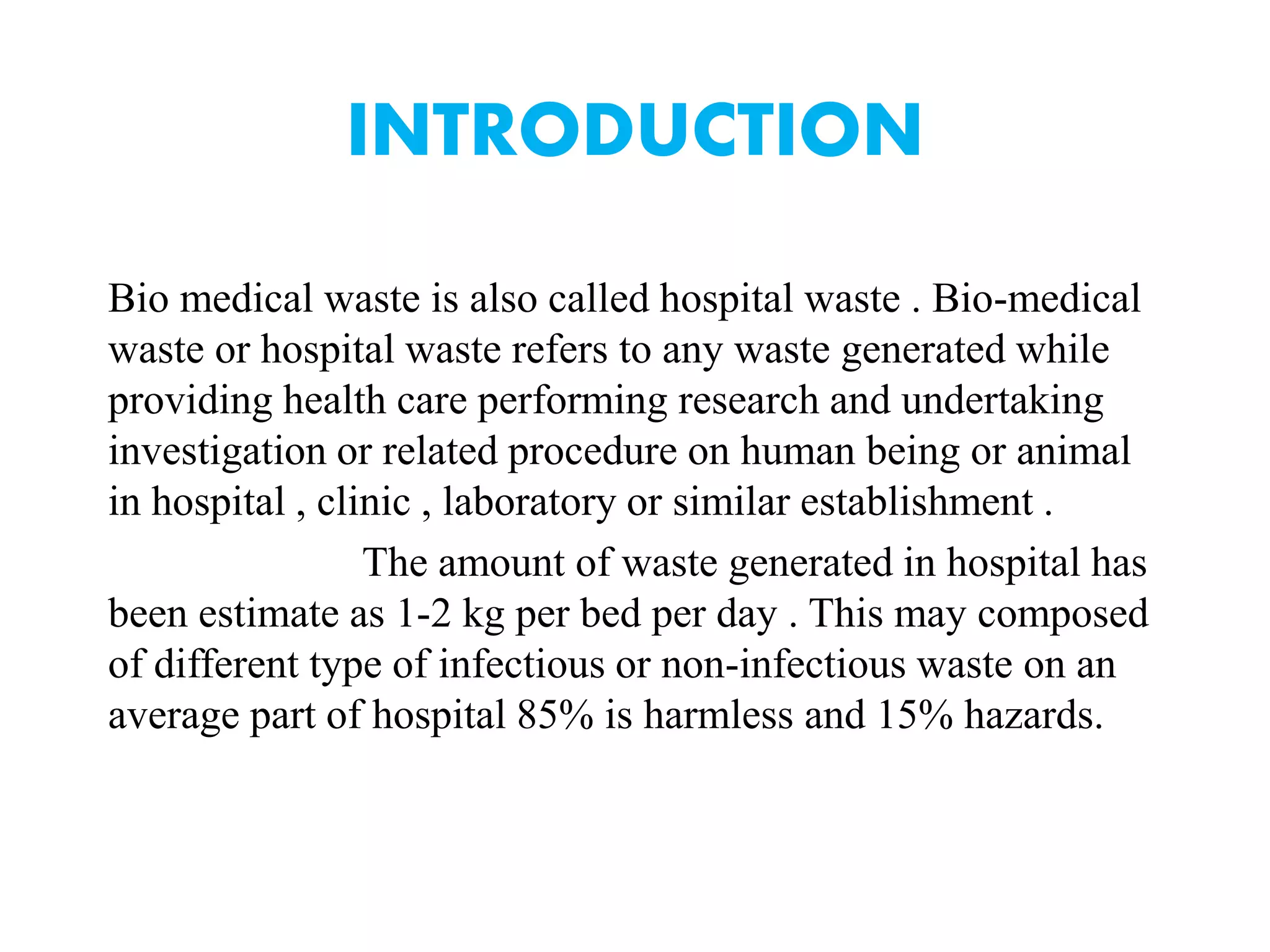 Bio-medical waste presentation | PPT