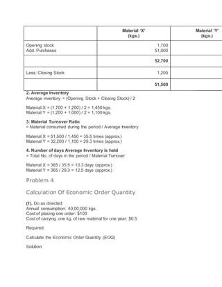 Class test of cost accounting | PDF
