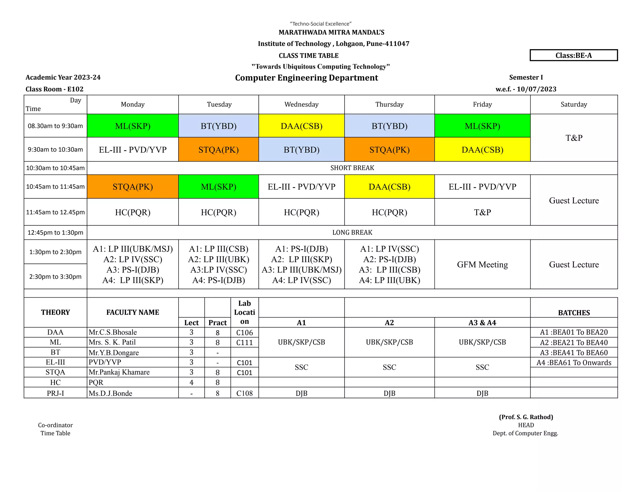 Class Time Table BE A.pdf