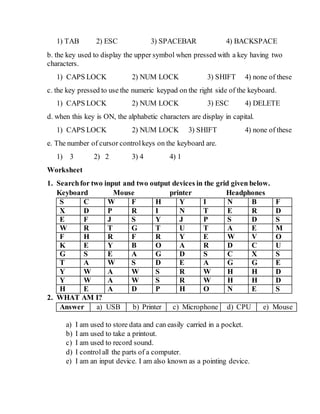 oxford computer book Class two chapter 1 to 3 | DOCX