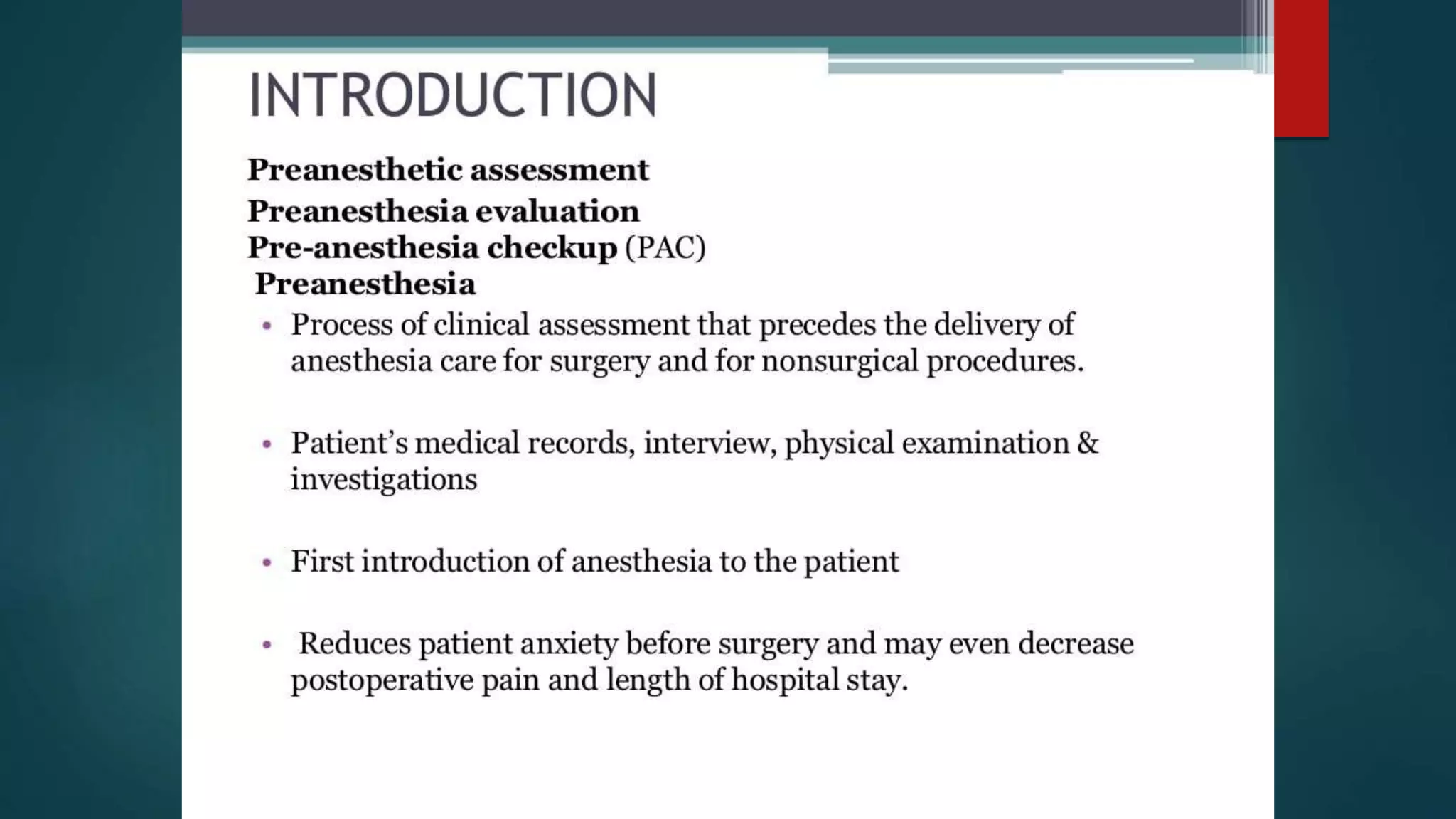 preanesthetic preparation | PPTX