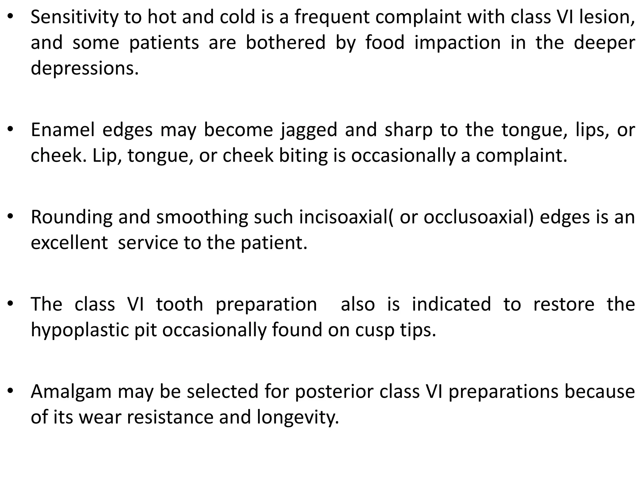 Class V and VI amalgam cavity preparations | PPTX
