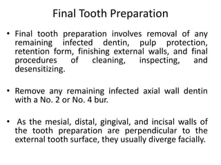 Class V and VI amalgam cavity preparations | PPTX