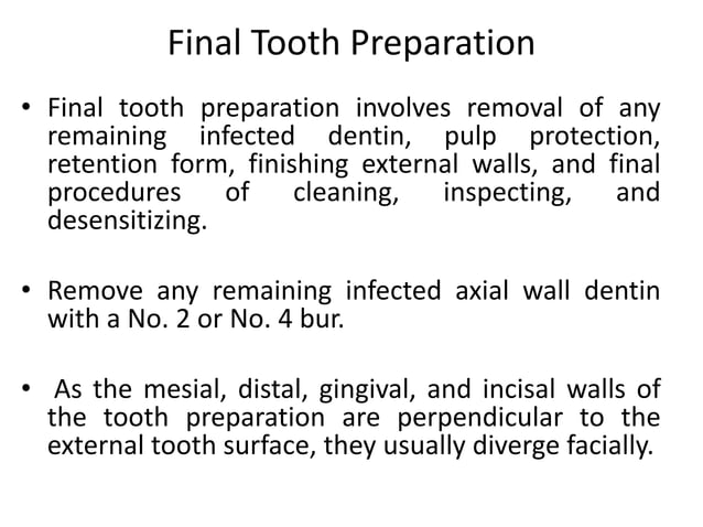 Class V and VI amalgam cavity preparations | PPTX
