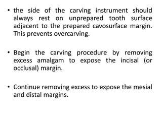 Class V and VI amalgam cavity preparations | PPTX