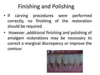 Class V and VI amalgam cavity preparations | PPTX
