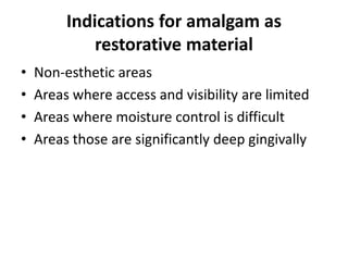 Class V and VI amalgam cavity preparations | PPTX