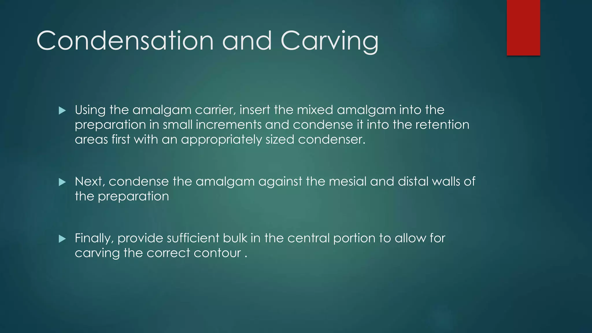 Class v tooth preparation for amalgam restorations | PPTX