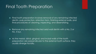 Class v tooth preparation for amalgam restorations | PPTX