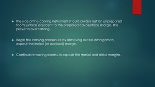 Class v tooth preparation for amalgam restorations | PPTX