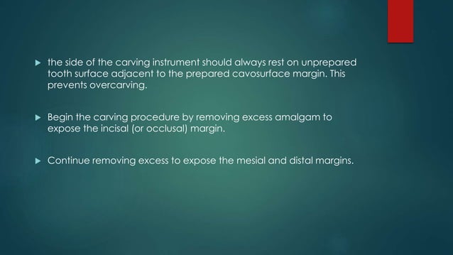 Class v tooth preparation for amalgam restorations | PPTX
