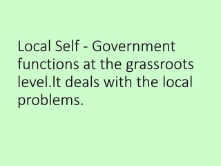 Class vi civics local self govt 1 new | PPTX