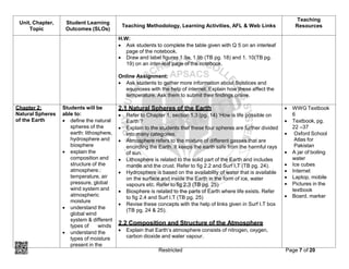 geography scheme of work army public school | PPT