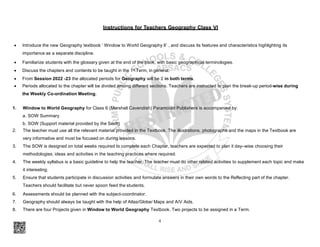 geography scheme of work army public school | PPTX