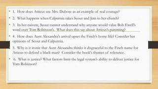 Class vii eng lit - to-kill-a-mockingbird chapter 14 - 31 questions ...