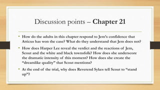 Class vii eng lit - to-kill-a-mockingbird chapter 14 - 31 questions | PPTX