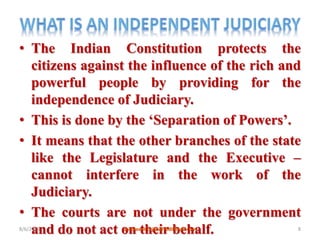 Class viii civics - 5 Judiciary | PPTX
