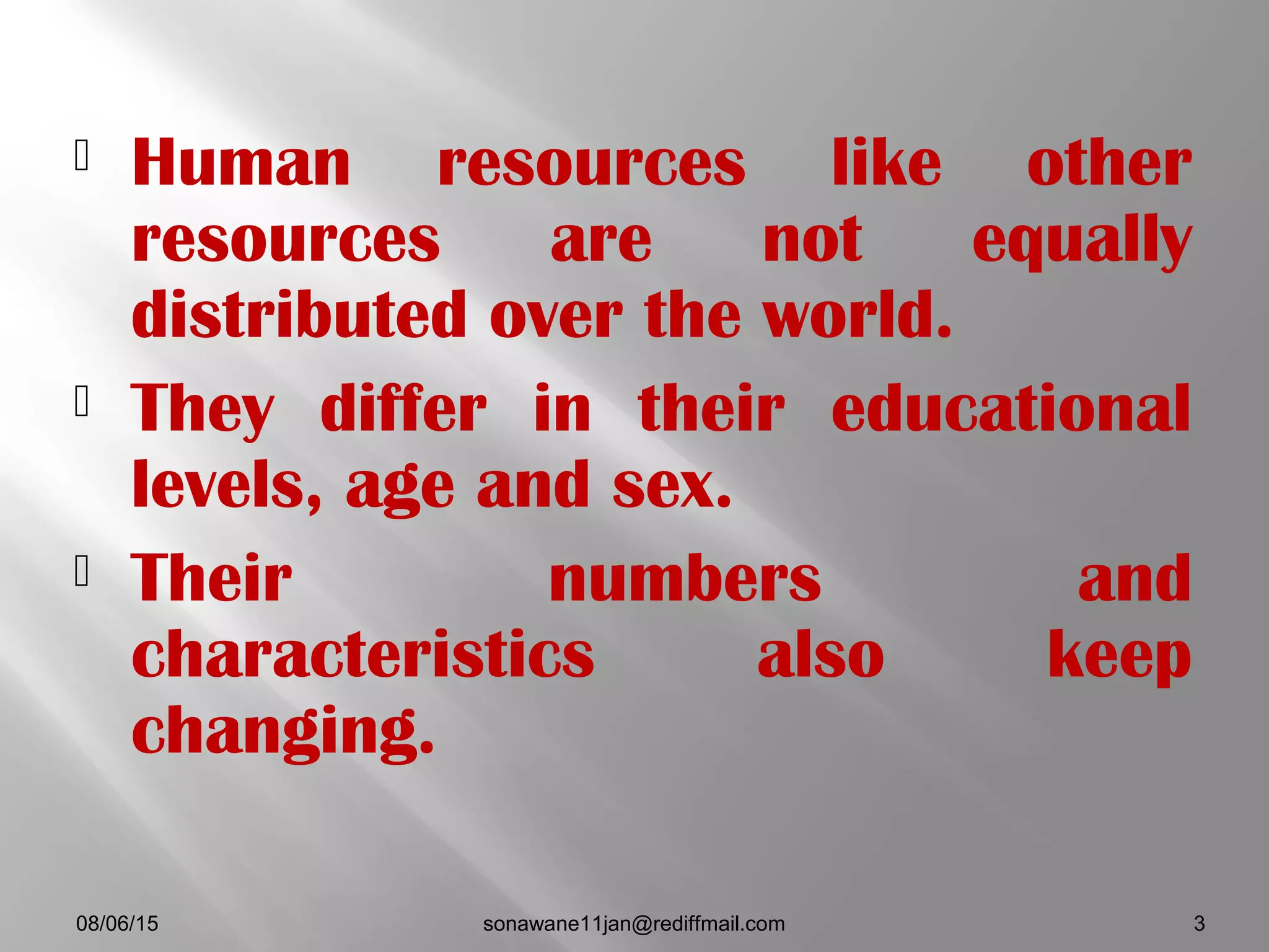 Class VIII Geography - 6 Human Resource | PPT