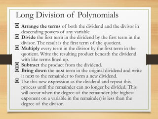 Class VIII- Polynomials.pptx ppt polynomials | PPTX
