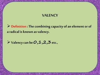Class viii v3 chem-the language of chemistry(valency) | PPT