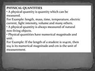 Physical Quantities and Measuremnt | PPTX