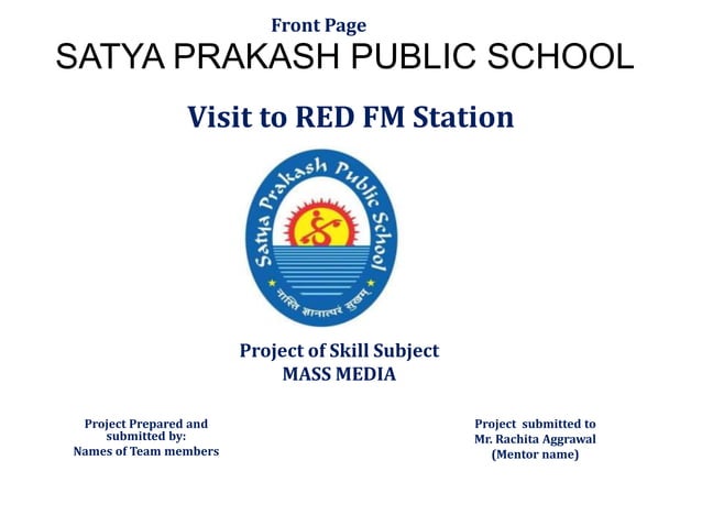 Basic Framework for Mass Media Class VII Project.pptx