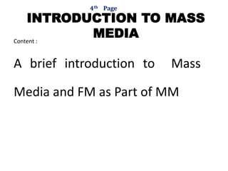 Basic Framework for Mass Media Class VII Project.pptx