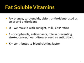 Class vitamins and minerals | PPTX