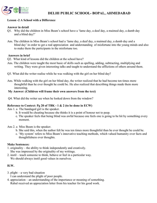 Class v l 2 ques ans pdf | PDF