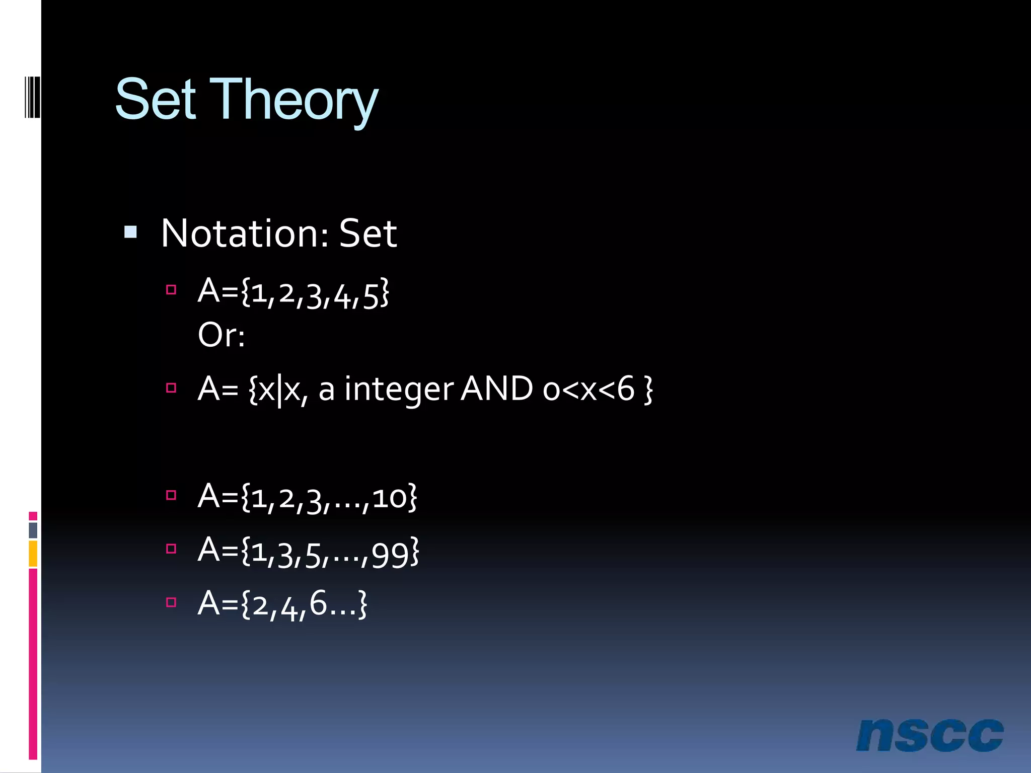 Class 5 - Set Theory and Venn Diagrams | PPTX