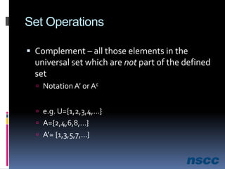 Class 5 - Set Theory and Venn Diagrams | PPT