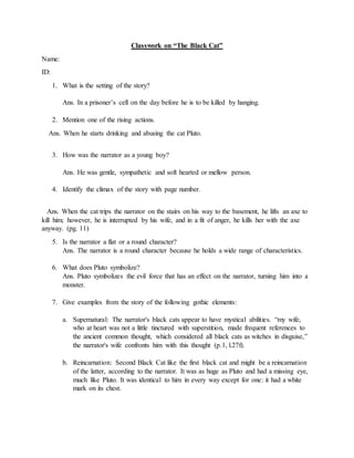 the black cat by poe | PDF