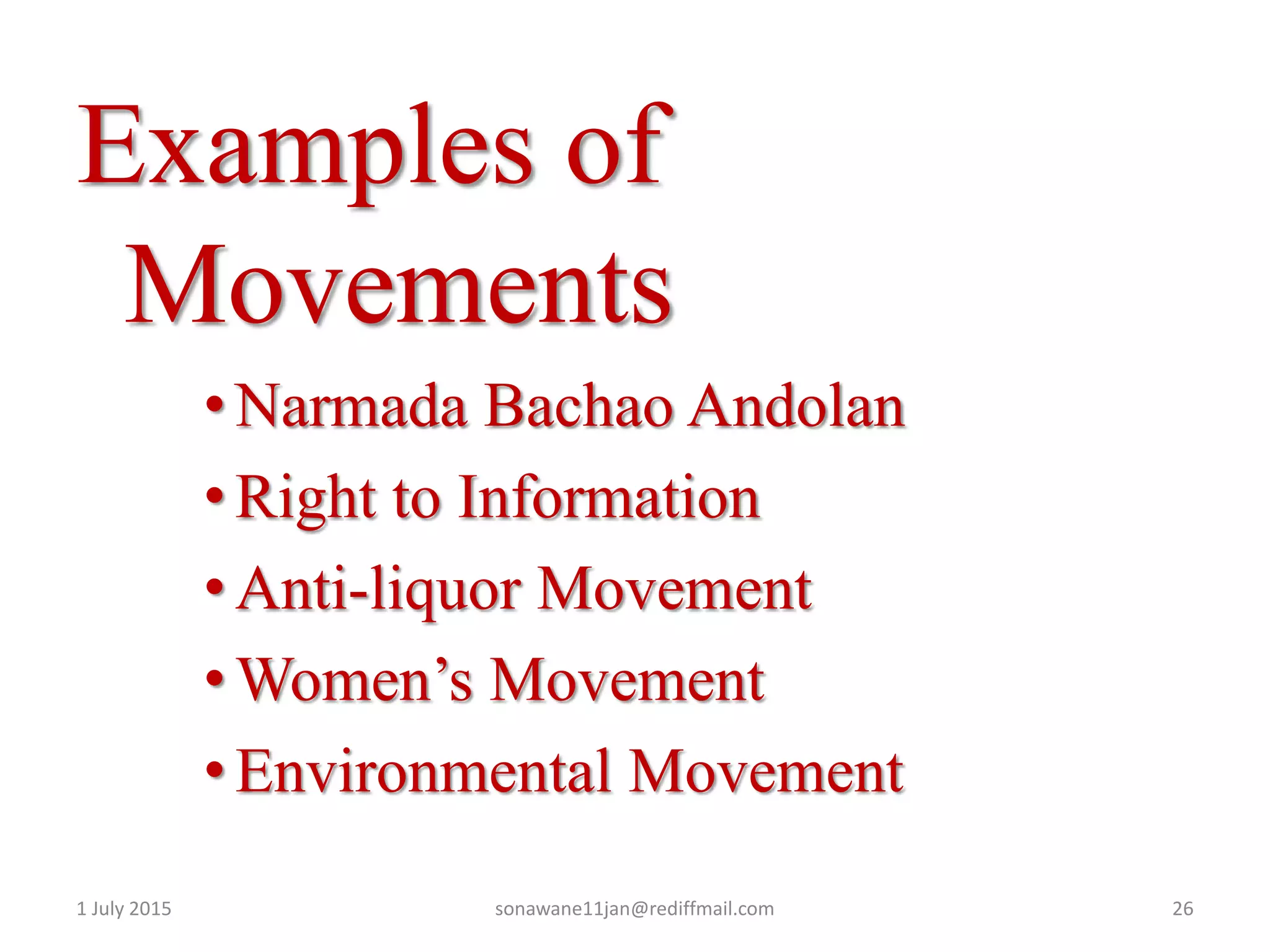 Class X Political Science - 5 Popular Struggles and Movements | PPTX