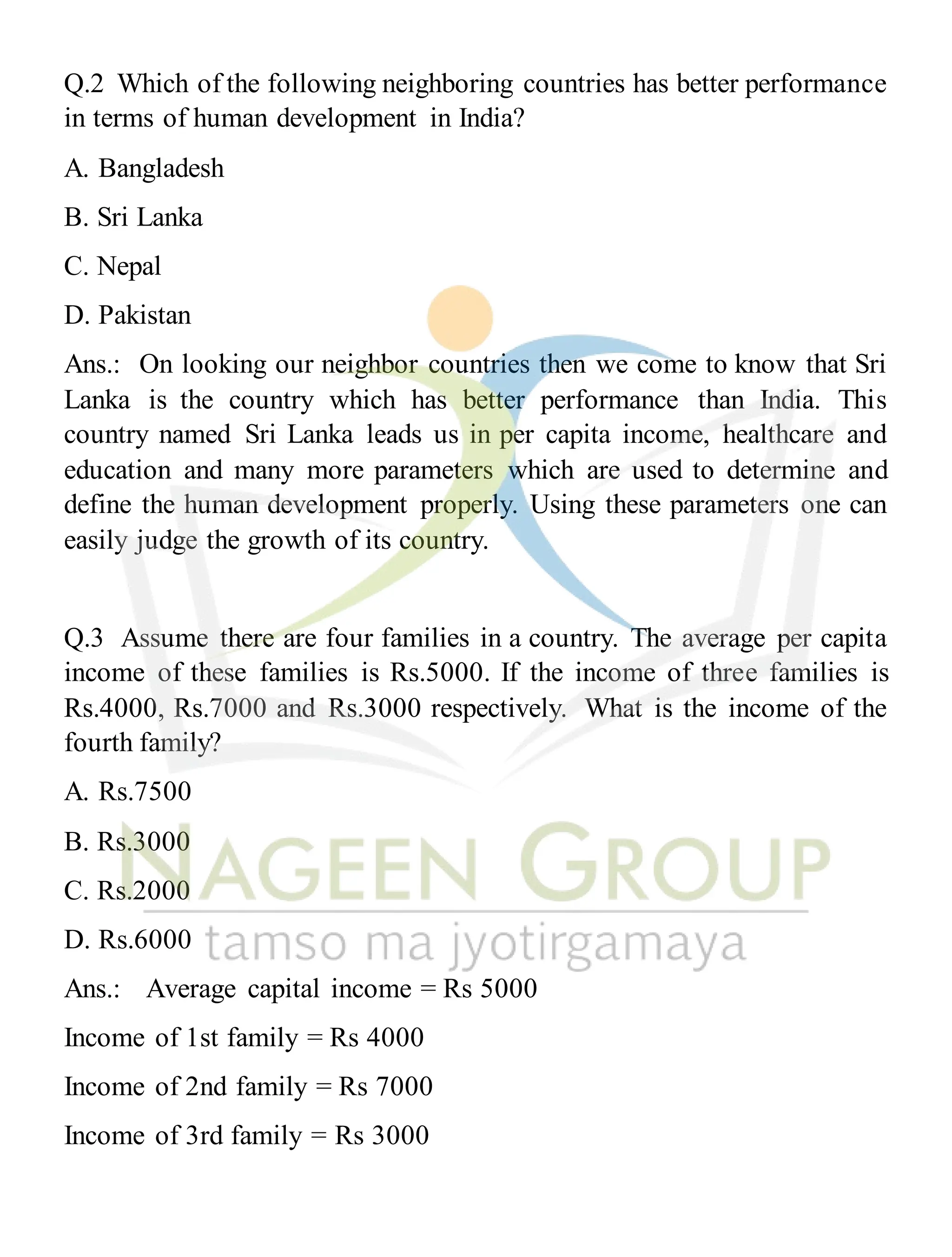 Class 10 Economics NCERT Solution Chapter 1 Development | PDF