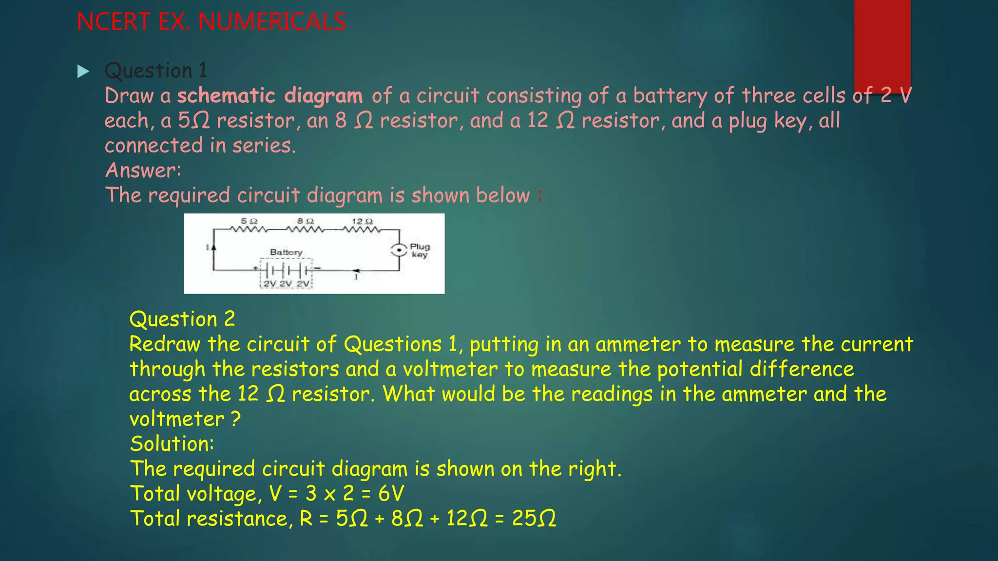 Class x electricity numericals | PPTX