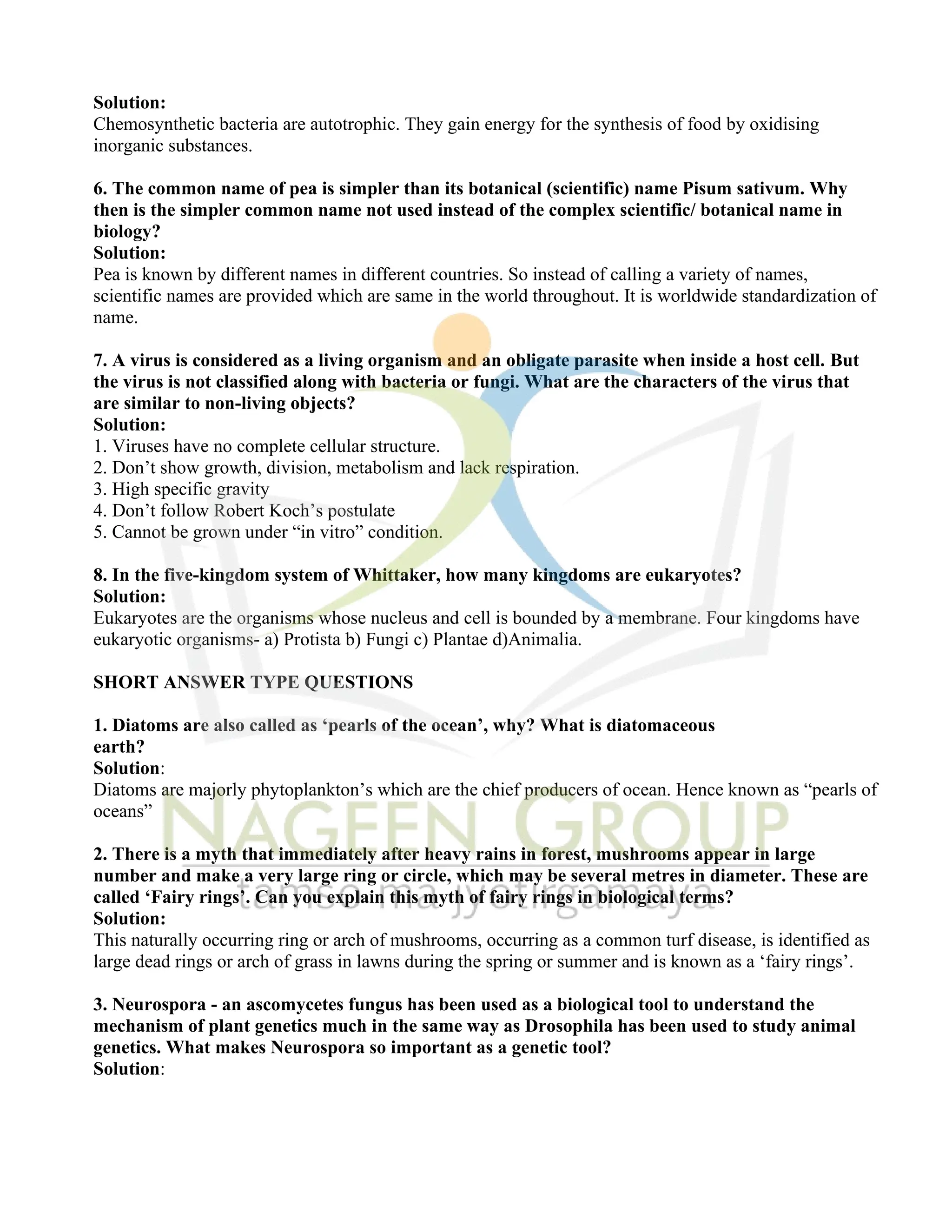 Class XI Biology Notes Chapter 2 Biological Classification | PDF