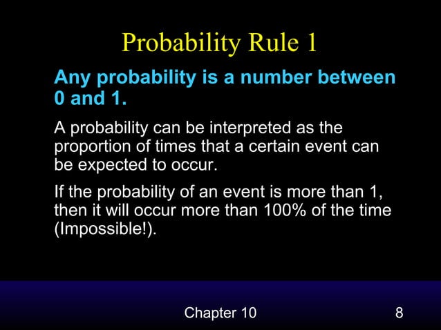 Class xi chapter_10_probability | PPT
