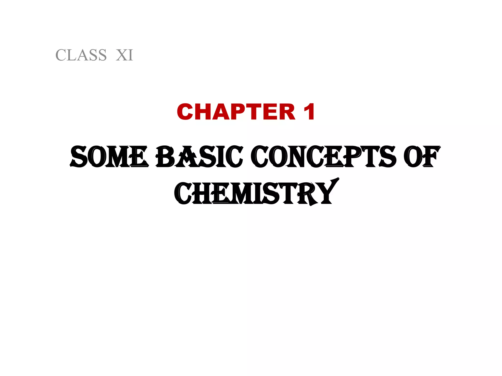 Class xi chemistry (chapter 1) converted | PDF