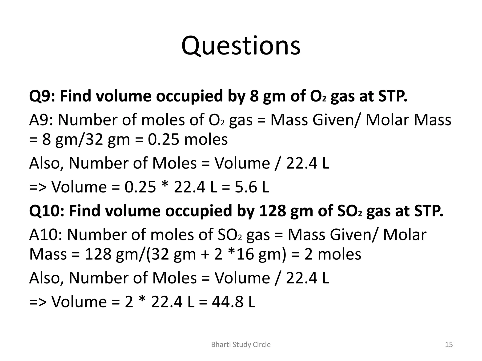 Class XI Chemistry - Mole Concept | PPTX | Chemistry | Science