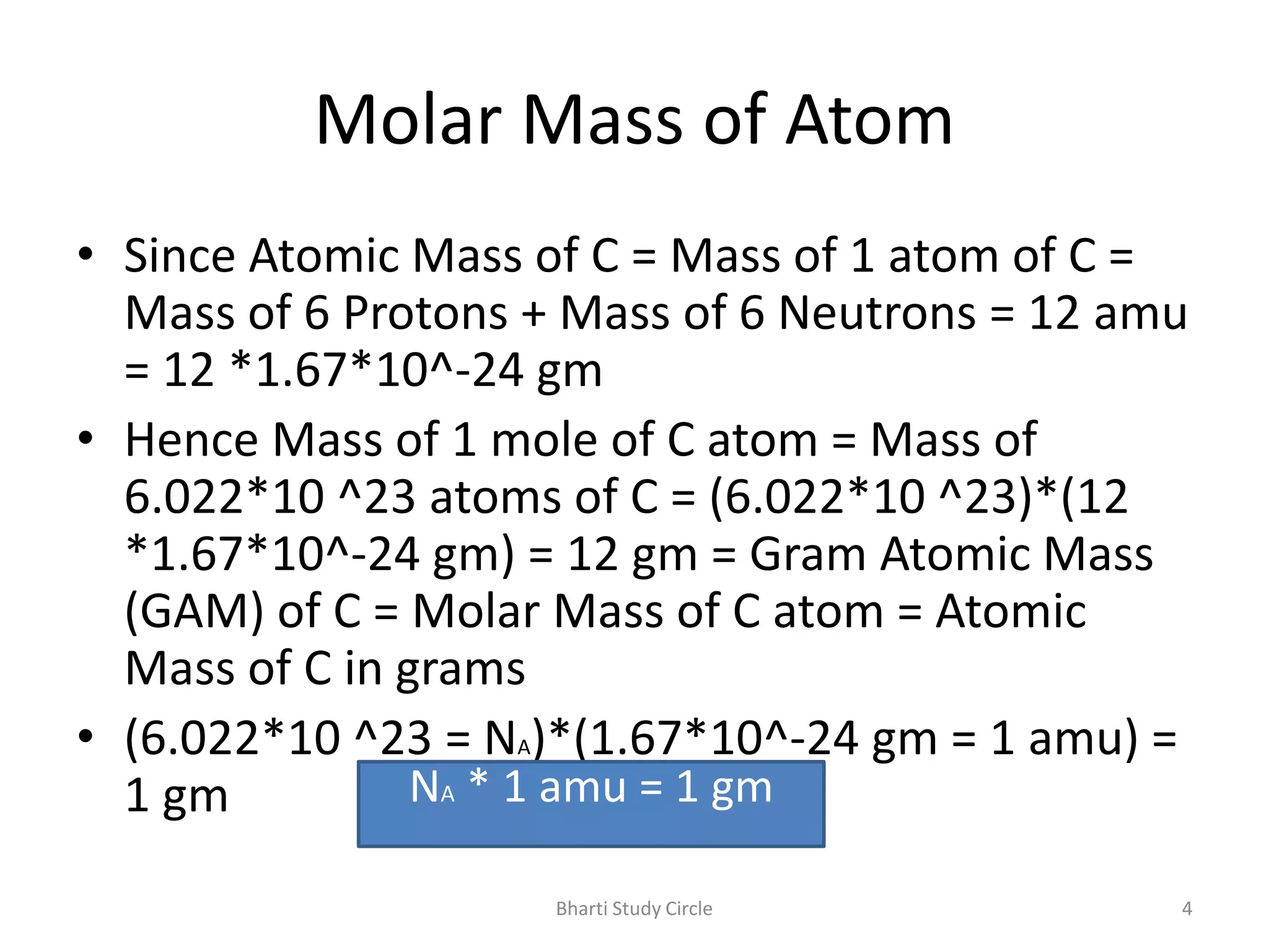 Class XI Chemistry - Mole Concept | PPTX
