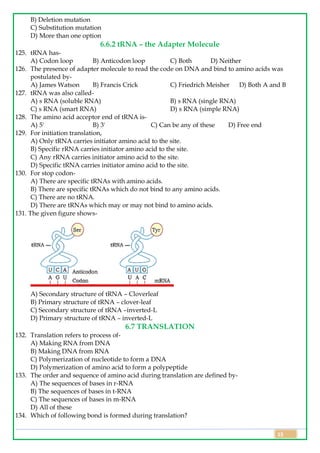 Class 12 Biology Topic Wise Line by Line Chapter 5 Molecular Basis of ...
