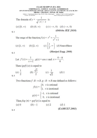 Class xii dpp 16 jul 2021 | PDF
