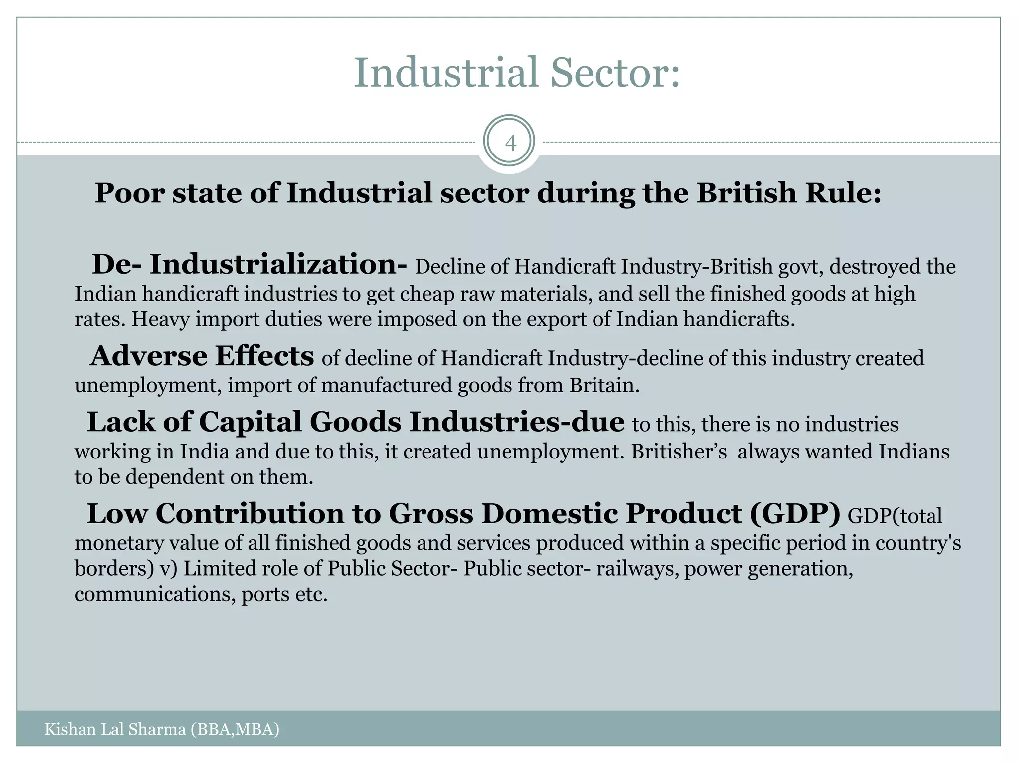 Indian Economy on the Eve Of Independence class XII | PPTX