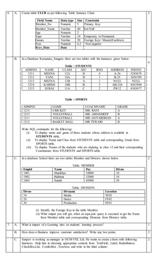 Sample Question Paper IP Class xii | PDF