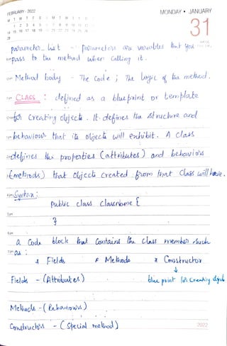 Class XII JAVA NOTES for class 12 cbse i | PDF