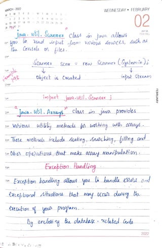 Class XII JAVA NOTES for class 12 cbse i | PDF