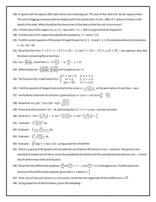 Class XII Mathematics long assignment | DOCX