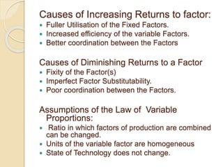 Production Functionand Law of Variable Proportion | PPT